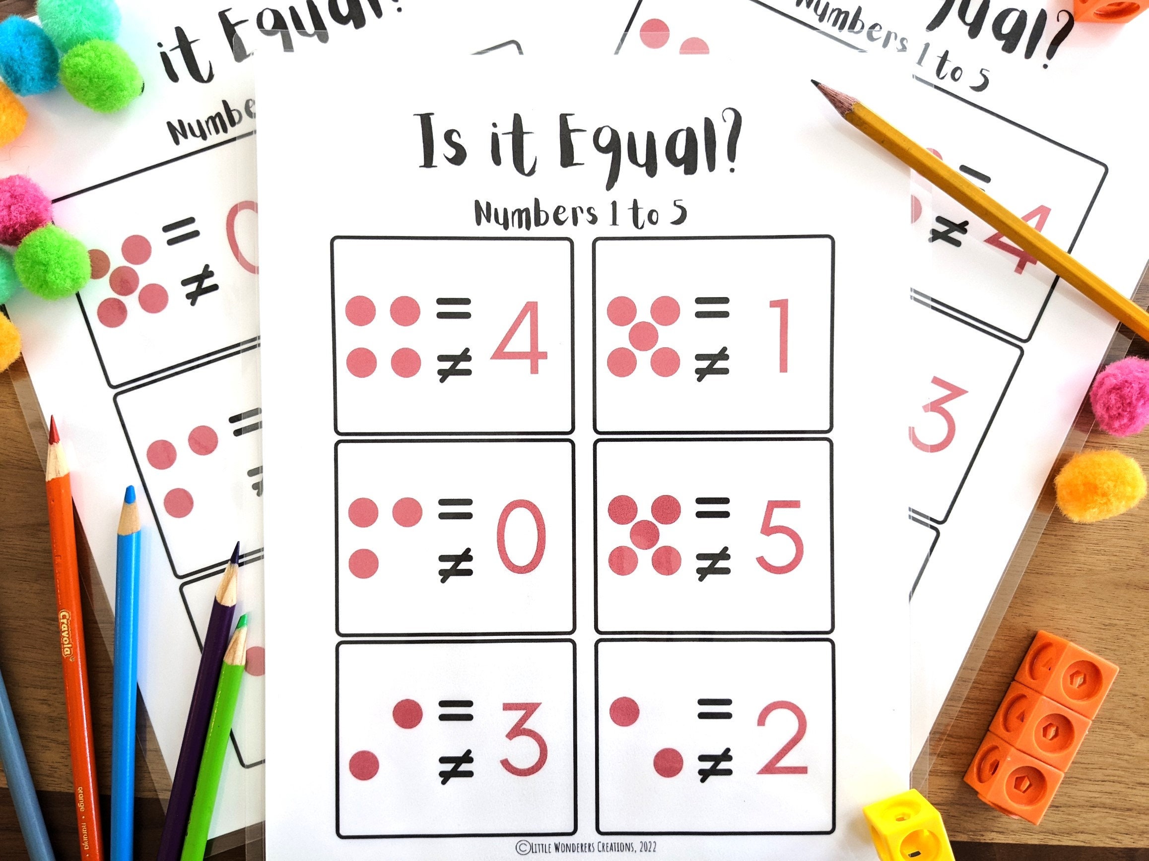 Is It Equal? Number Value Worksheets - Early Math, First Grade ...
