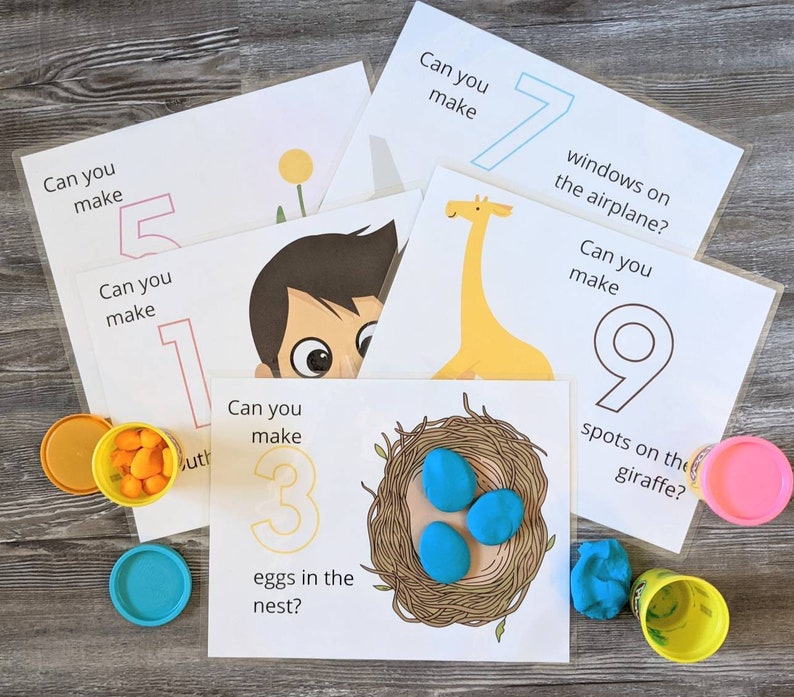 Number Playdoh Mats Homeschool Printable Classroom Learn - Etsy