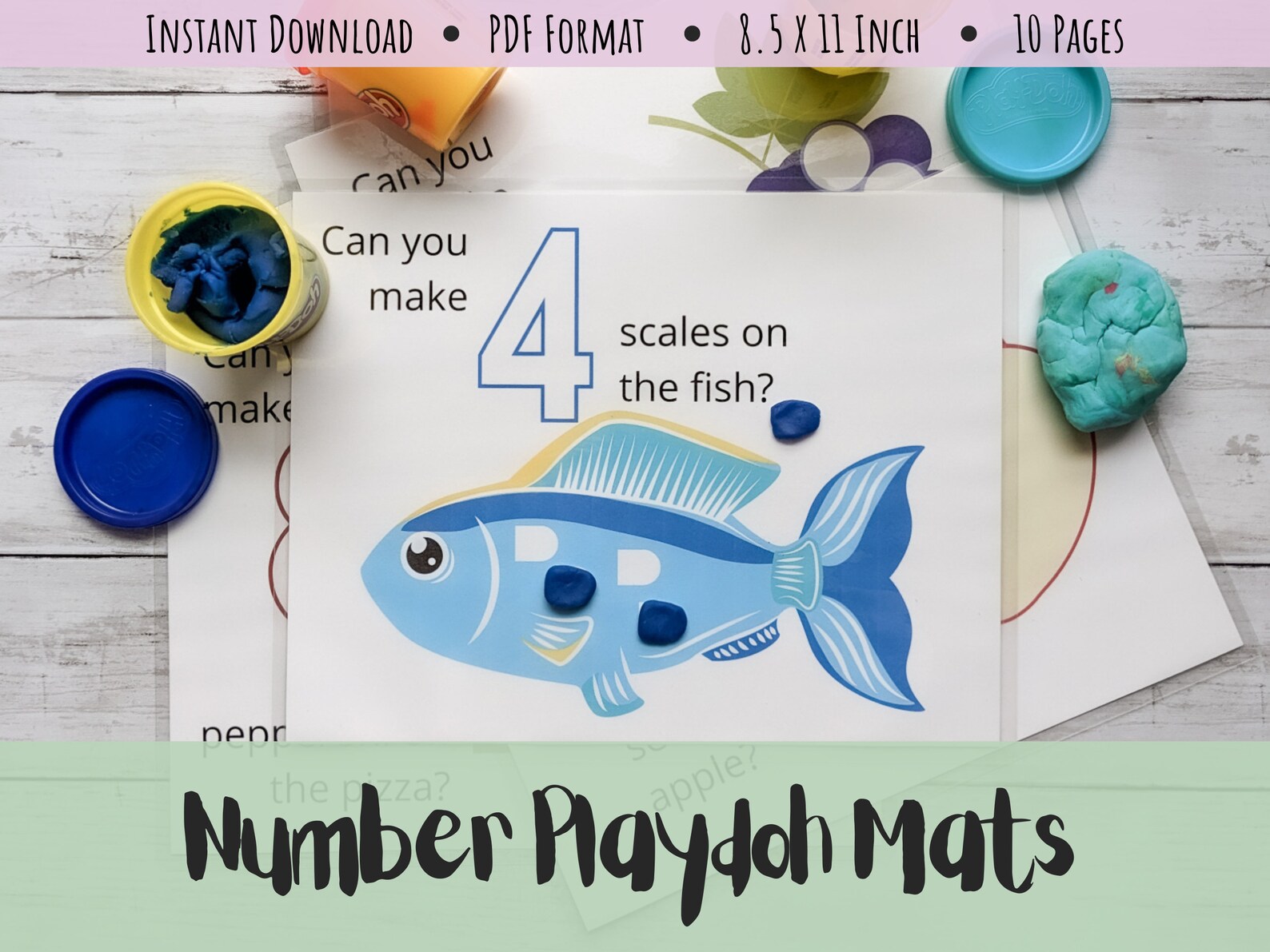 Number Playdoh Mats Homeschool Printable Classroom Learn - Etsy