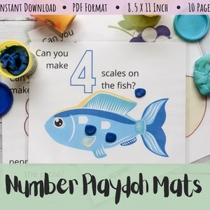 Number Playdoh Mats - Homeschool Printable, Classroom, Learn Numbers ...