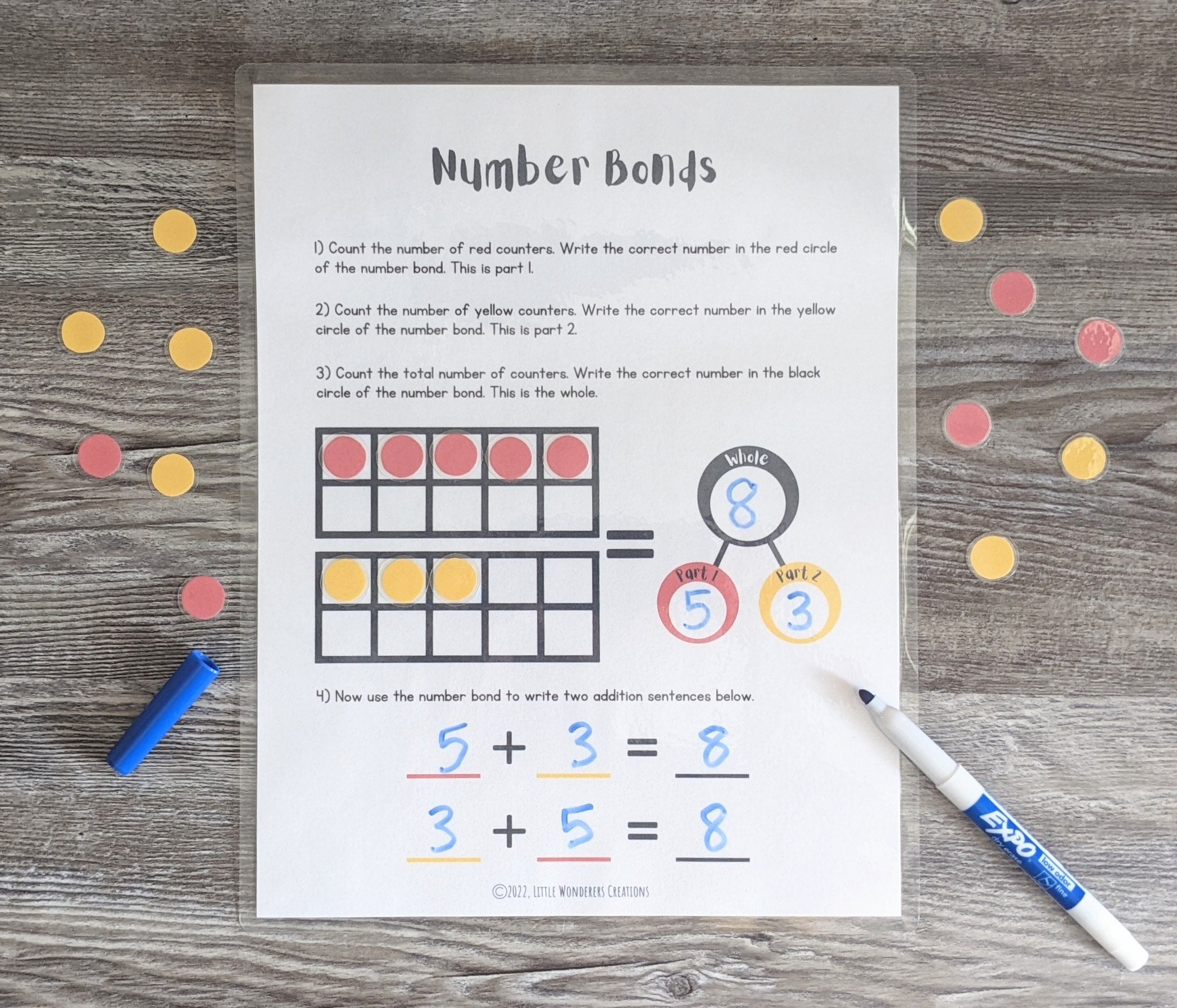 Number Bonds Addition Bundle Early Math Kindergarten First - Etsy