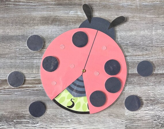 Lady Bug Number Spinner Game Printable Counting Preschool - Etsy