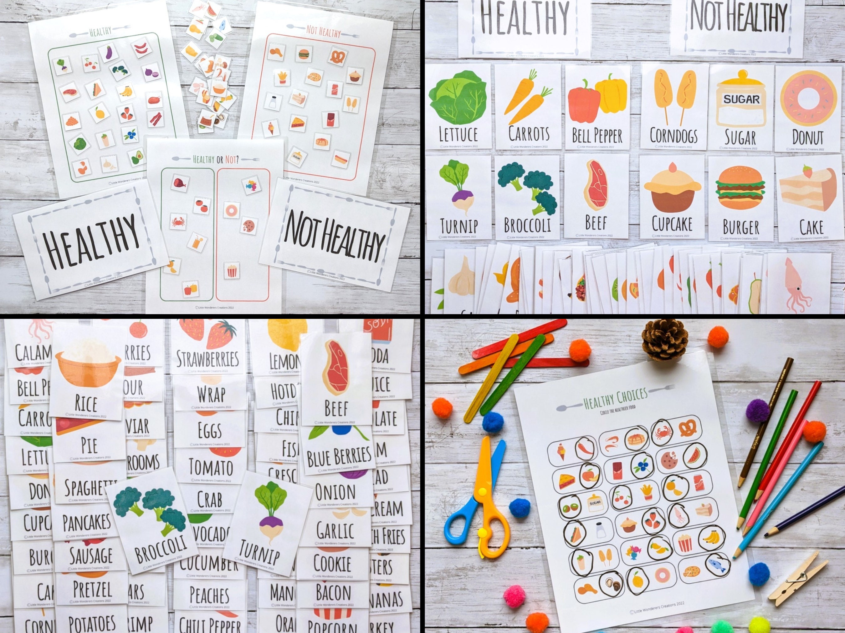 Healthy or Not Healthy Classroom Board Sorting Activity | Physical ...