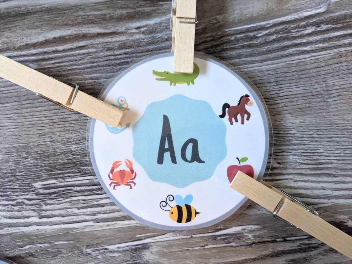 Alphabet Beginning Sounds Clip Cards Printable Homeschool | Etsy