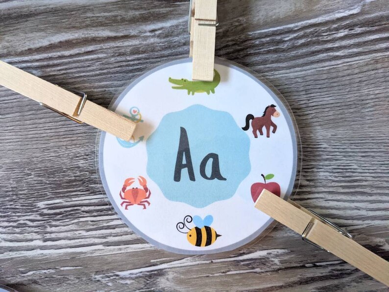 Alphabet Beginning Sounds Clip Cards Printable Homeschool | Etsy