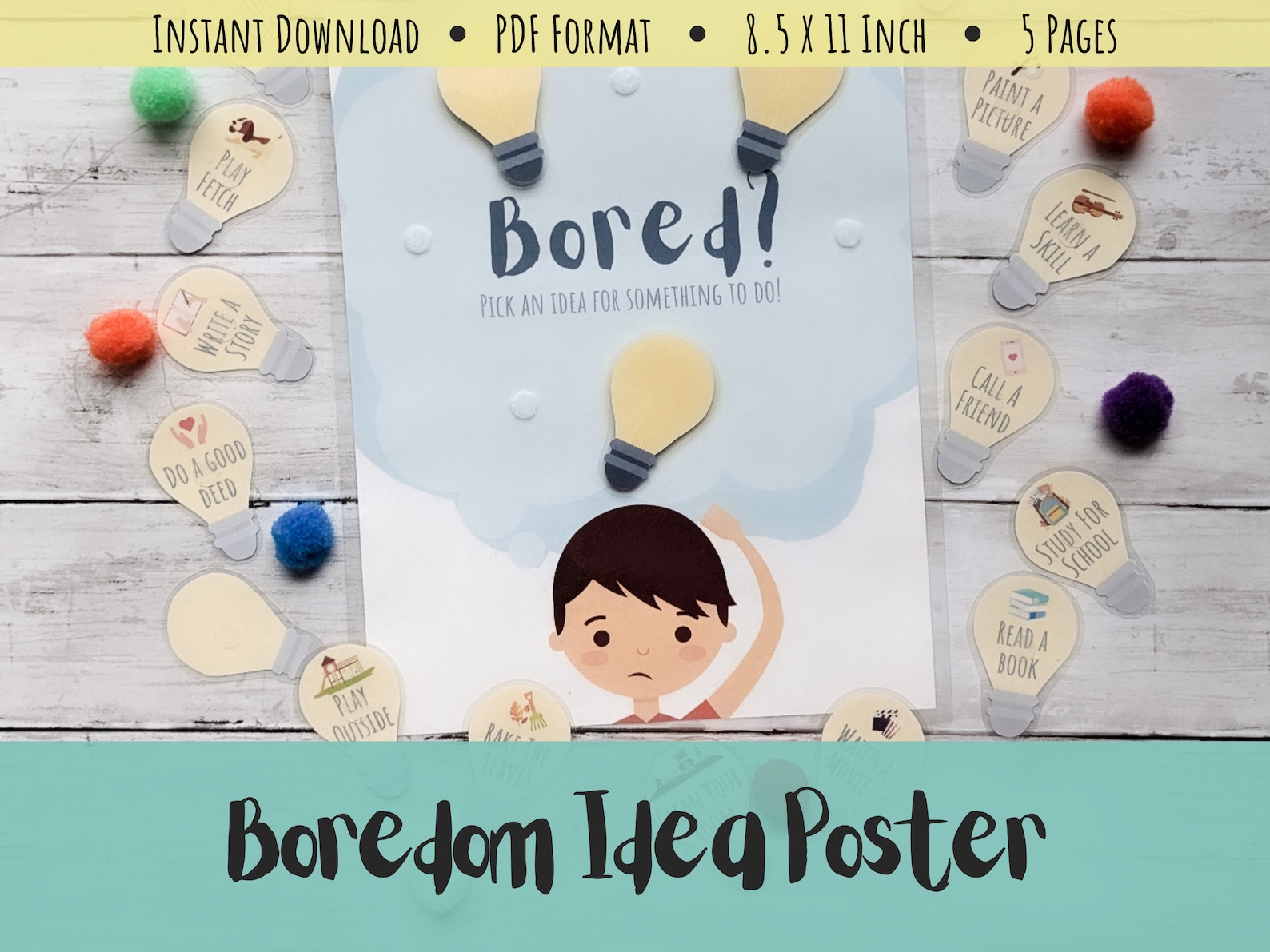 Boredom Idea Poster - Bored, Ideas, Time Management, Self Improvement ...