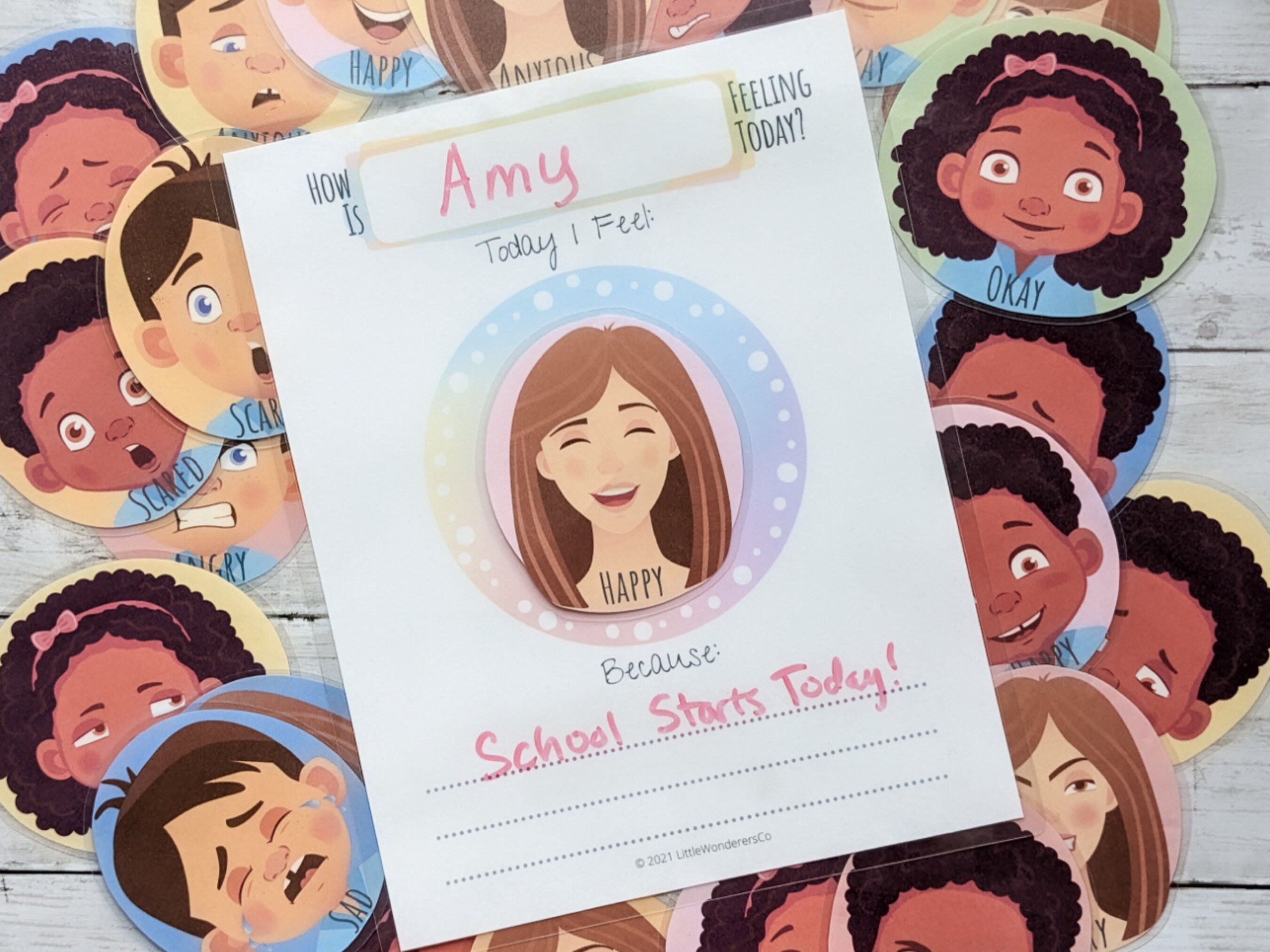 Personalizable Daily Emotions Poster With Interchangable Faces - Etsy