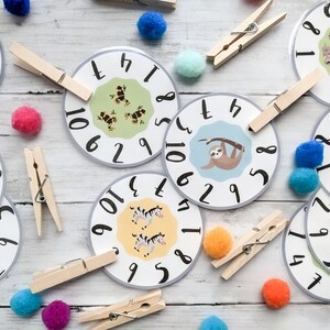 Animal Themed Counting Clip Cards - Preschool, Homeschool, Number ...