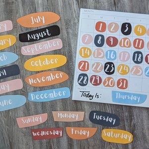 Desert Classroom Wall Calendar Card Set Warm Colors, Printable Calendar ...