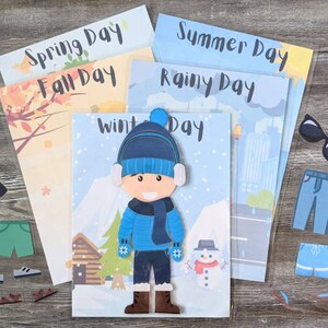 Seasons and Weather Clothing Activity Mats Printable - Homeschool ...