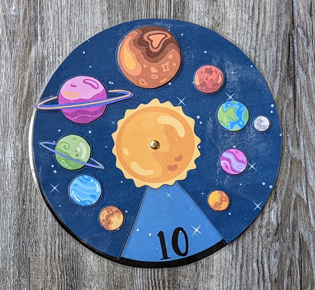 Space Number Spinner Game Printable - Counting, Preschool, Number ...