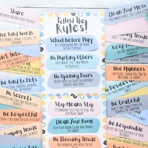 Rule Poster With Removable Rule Cards - Classroom, Homeschool ...