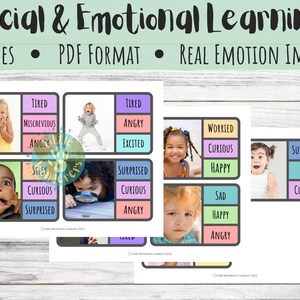 Learn About Emotions Clip Cards - Preschool, Kindergarten, Feelings ...