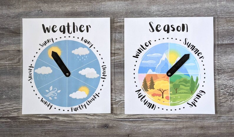 Rainbow Circle Time Wall Calendar Bundle Printable With - Etsy