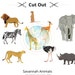 Savannah Habitat Busy Book Activity Printable - African Animals, Biome ...