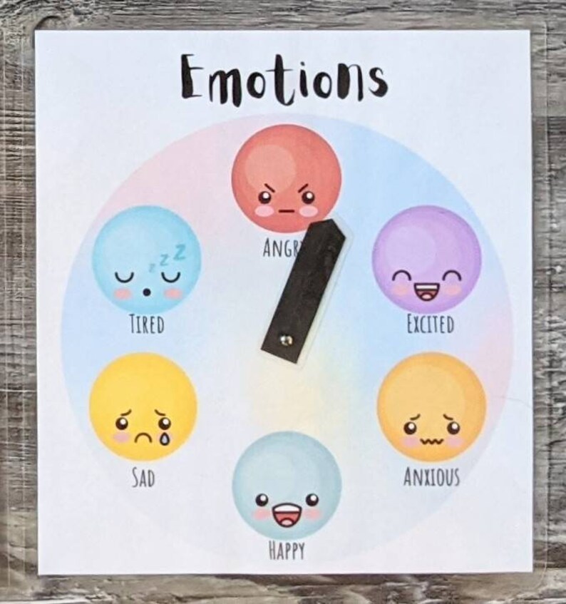 Classroom Emotion Spinner Wall Poster Printable Teaching, Feelings ...