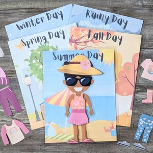 Seasons and Weather Clothing Activity Mats Printable - Homeschool ...