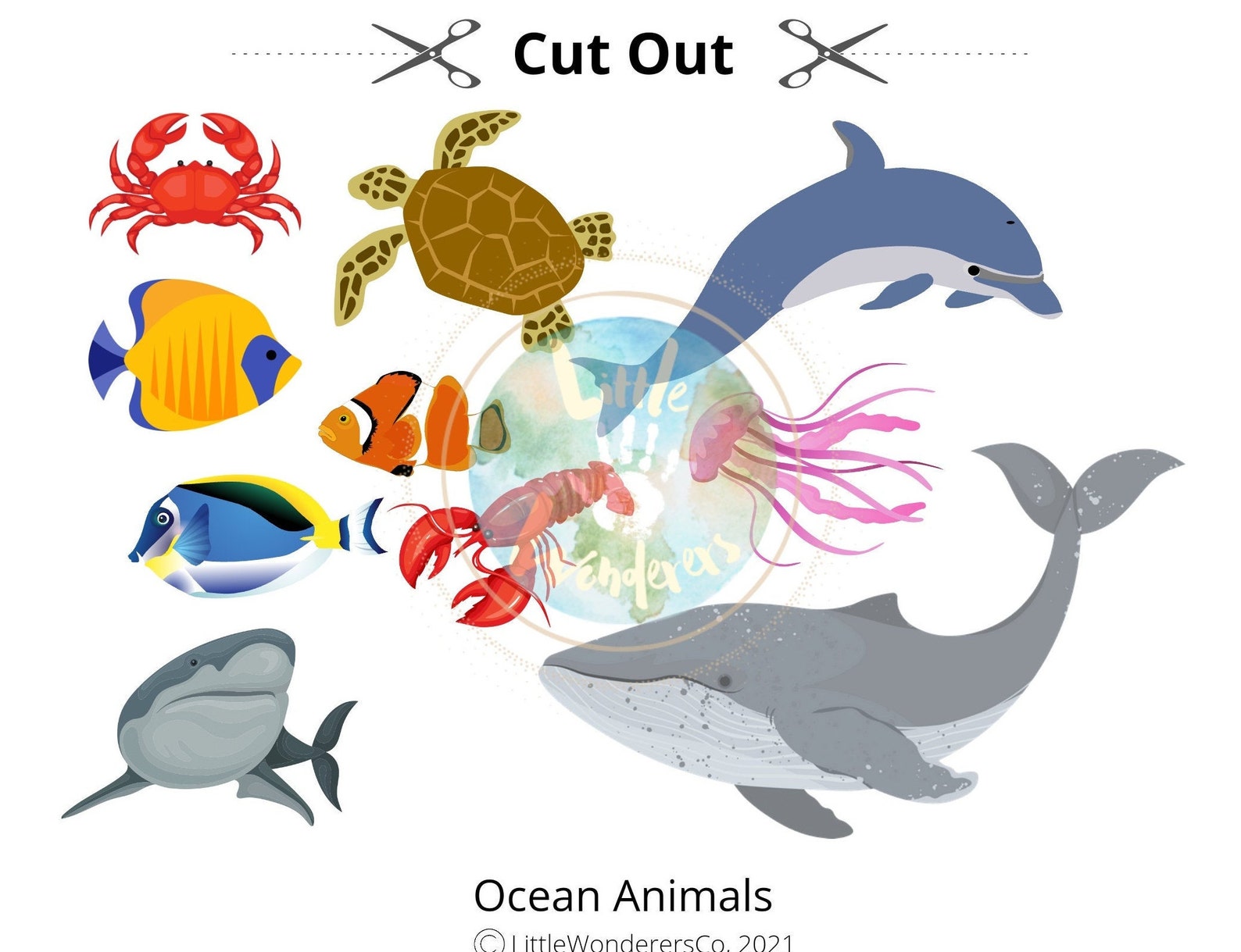 Ocean Habitat Busy Book Activity Printable - Sea Life, Biome, Preschool ...