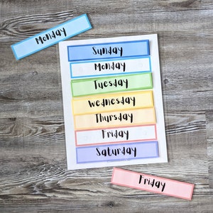 Rainbow Circle Time Wall Calendar Bundle Printable With Storage Posters ...