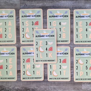 Alphabet Soup Game Activity Counting Spelling Food | Etsy