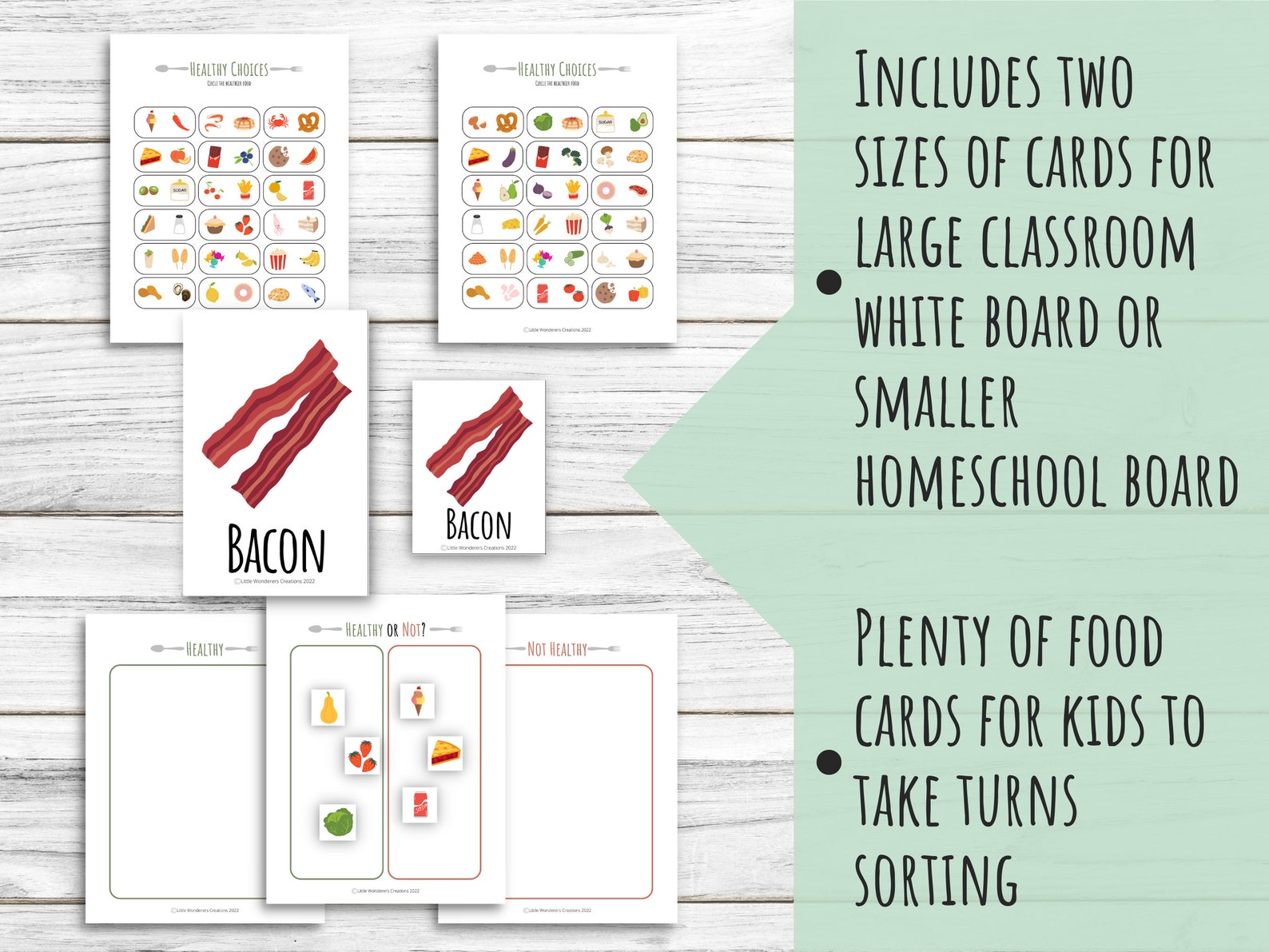 Healthy or Not Healthy Classroom Board Sorting Activity | Physical ...