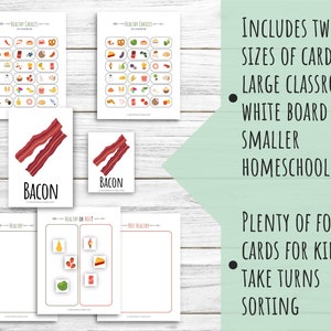 Healthy or Not Healthy Classroom Board Sorting Activity | Physical ...