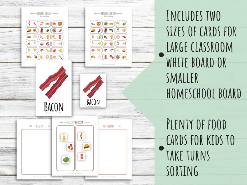 Healthy or Not Healthy Classroom Board Sorting Activity | Physical ...