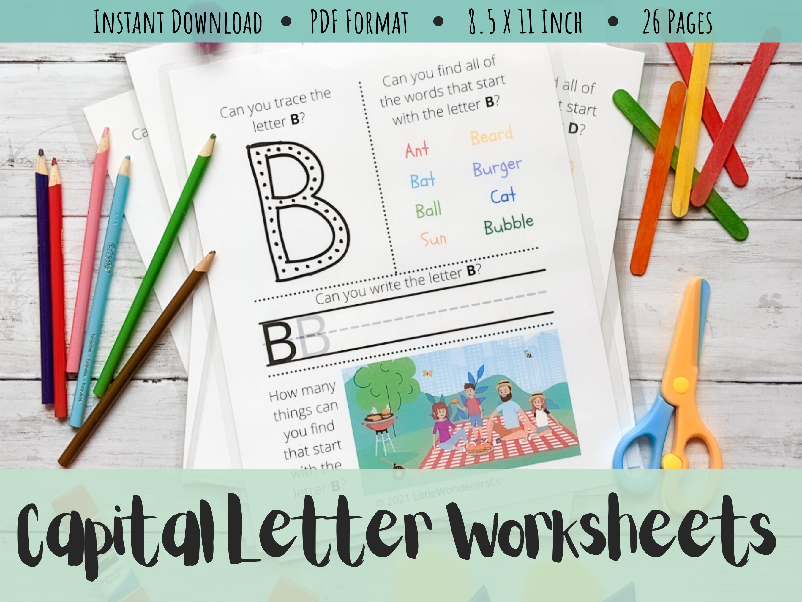 Capital Letters Alphabet Learning Activity Printable - Etsy