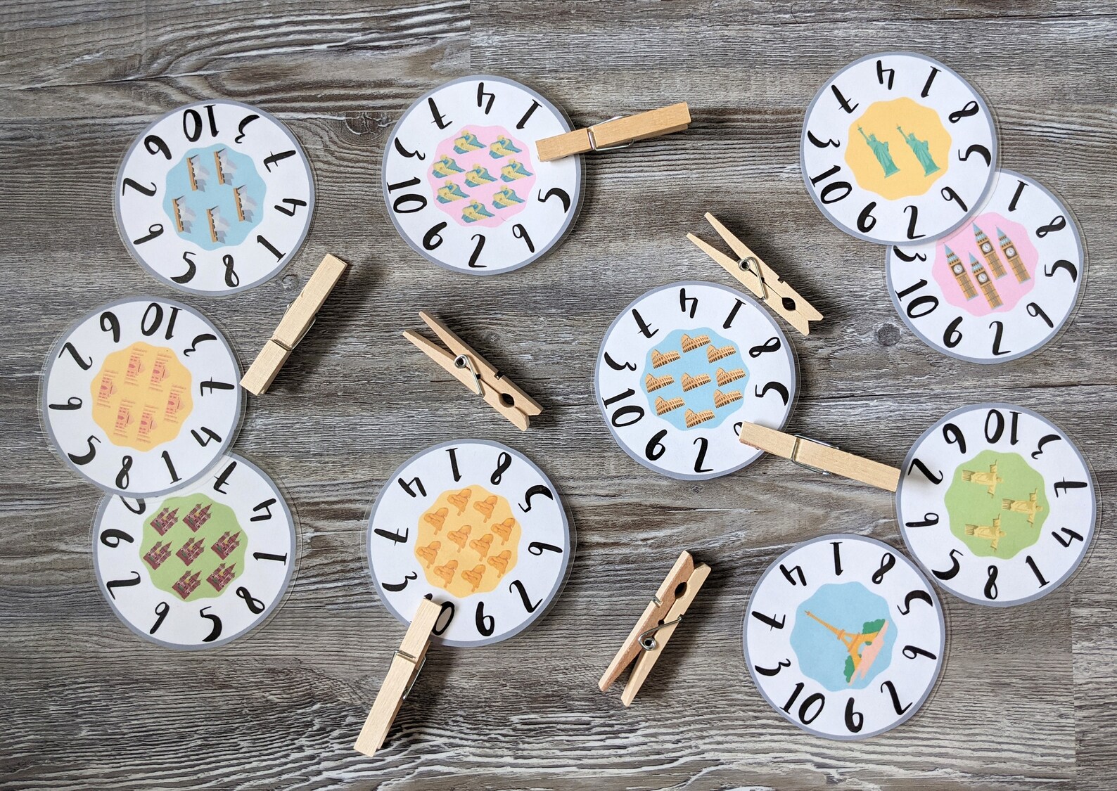 Travel Themed Counting Clip Cards Preschool Homeschool - Etsy