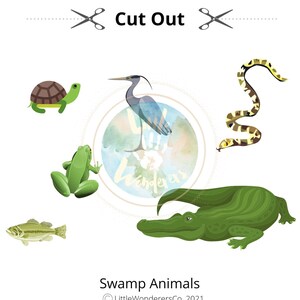 Swamp Habitat Busy Book Activity Page Printable - Homeschool, Science ...