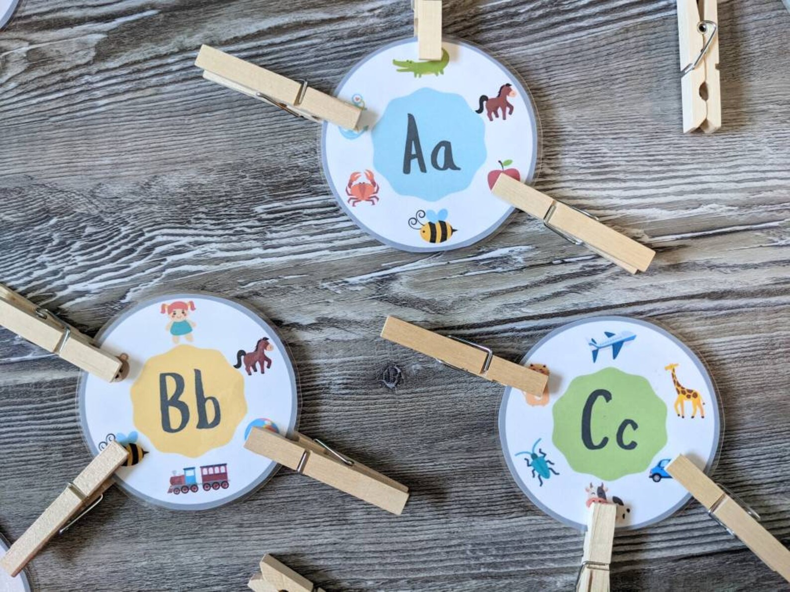 Alphabet Beginning Sounds Clip Cards Printable Homeschool | Etsy