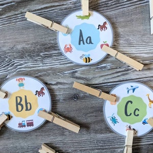Alphabet Beginning Sounds Clip Cards Printable Homeschool | Etsy