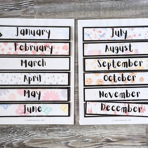 Rainbow Circle Time Wall Calendar Bundle Printable With Storage Posters ...