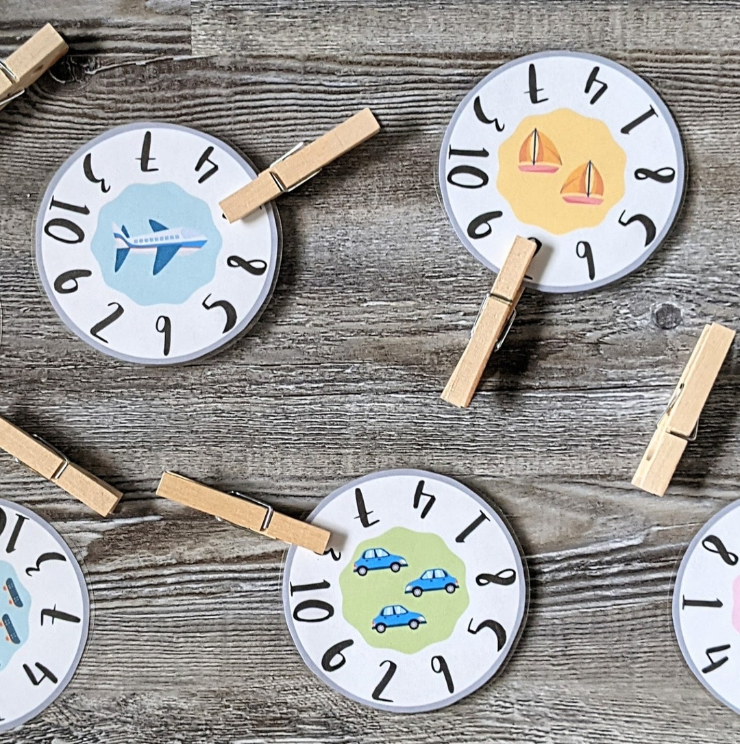 Transportation Themed Counting Clip Cards - Preschool, Homeschool ...