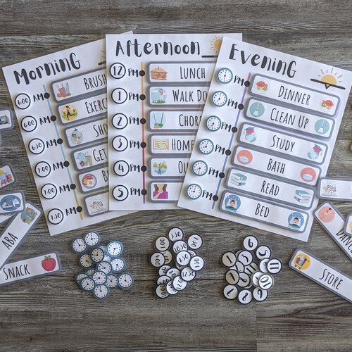 Customizable Visual Wall Schedule Routine Homeschool - Etsy