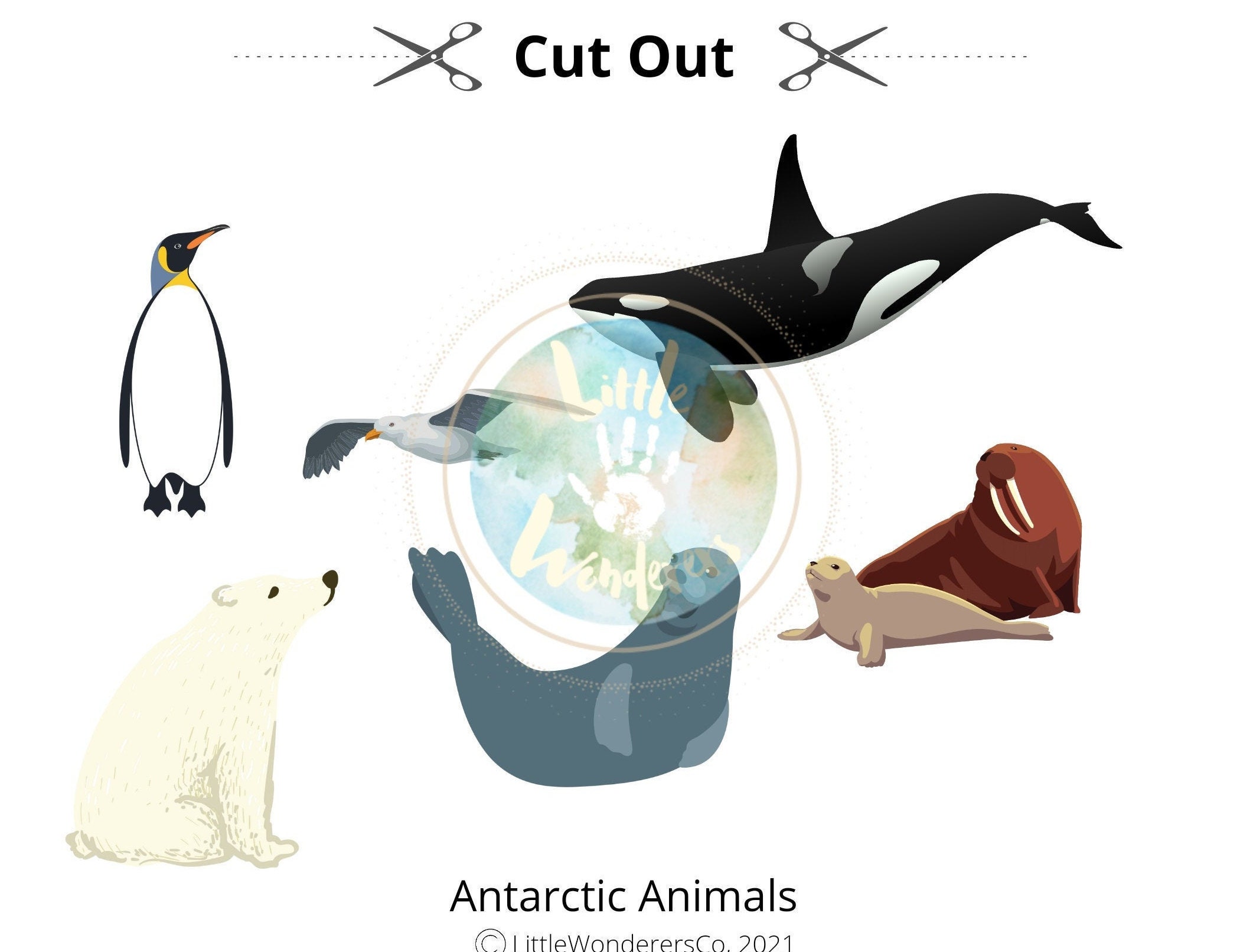 Arctic/antarctic Busy Book Activity Printable - Animals, Preschool ...