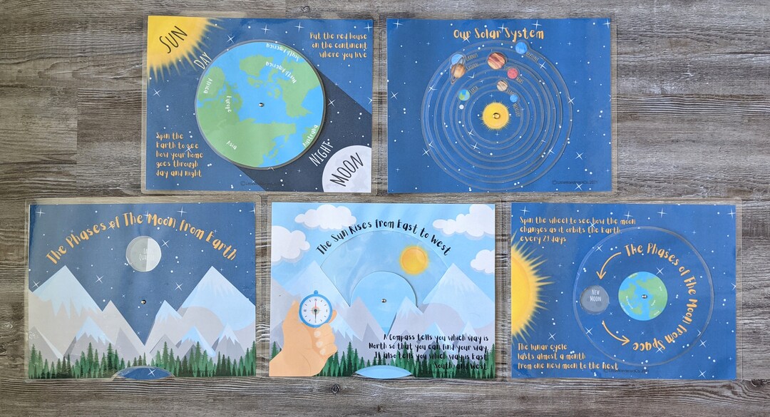 Outer Space Sun & Moon Learning Printable Bundle - Time, Day and Night ...