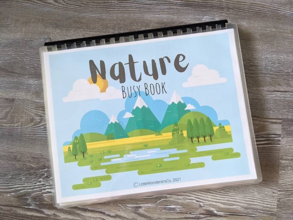 Nature Busy Book Printable Preschool Quiet Activity Travel - Etsy