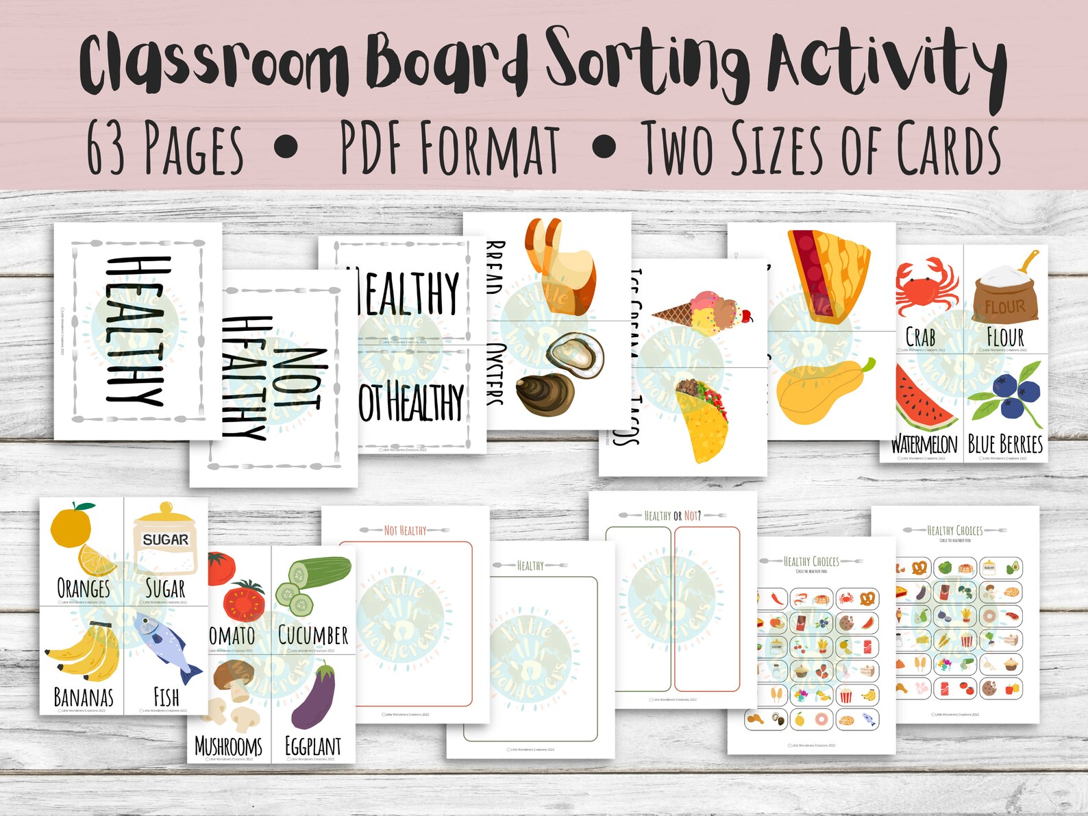 Healthy or Not Healthy Classroom Board Sorting Activity | Physical ...
