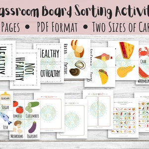 Healthy or Not Healthy Classroom Board Sorting Activity | Physical ...
