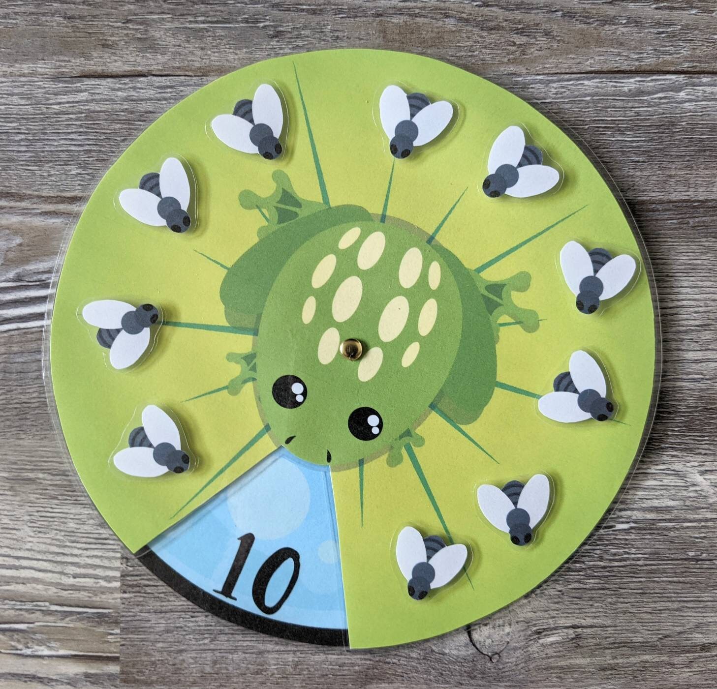 Frog Number Spinner Game Printable Counting Preschool - Etsy