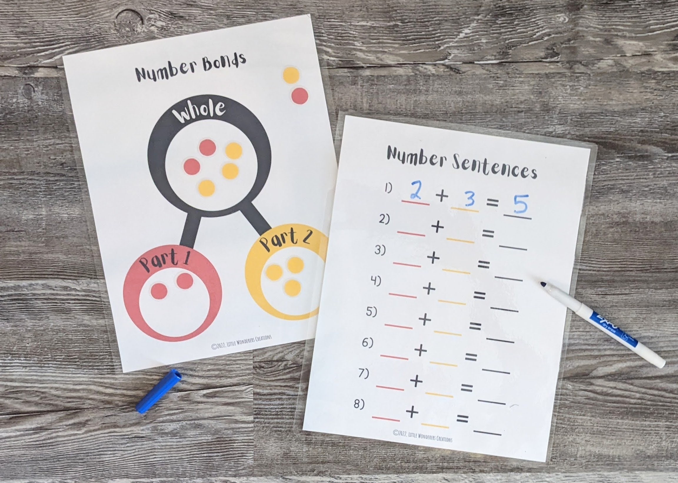 Number Bonds Addition Bundle Early Math Kindergarten First - Etsy