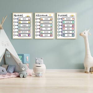 Customizable Visual Wall Schedule - Routine, Homeschool, Autism, Speech ...