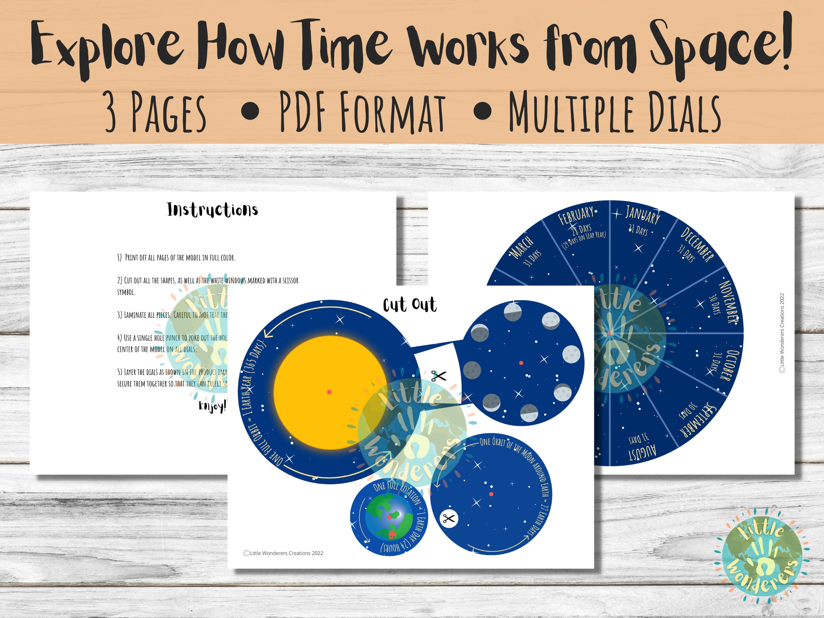 Space Time Orbit Model - Outer Space, Earth Orbit, Lunar Orbit, Moon ...