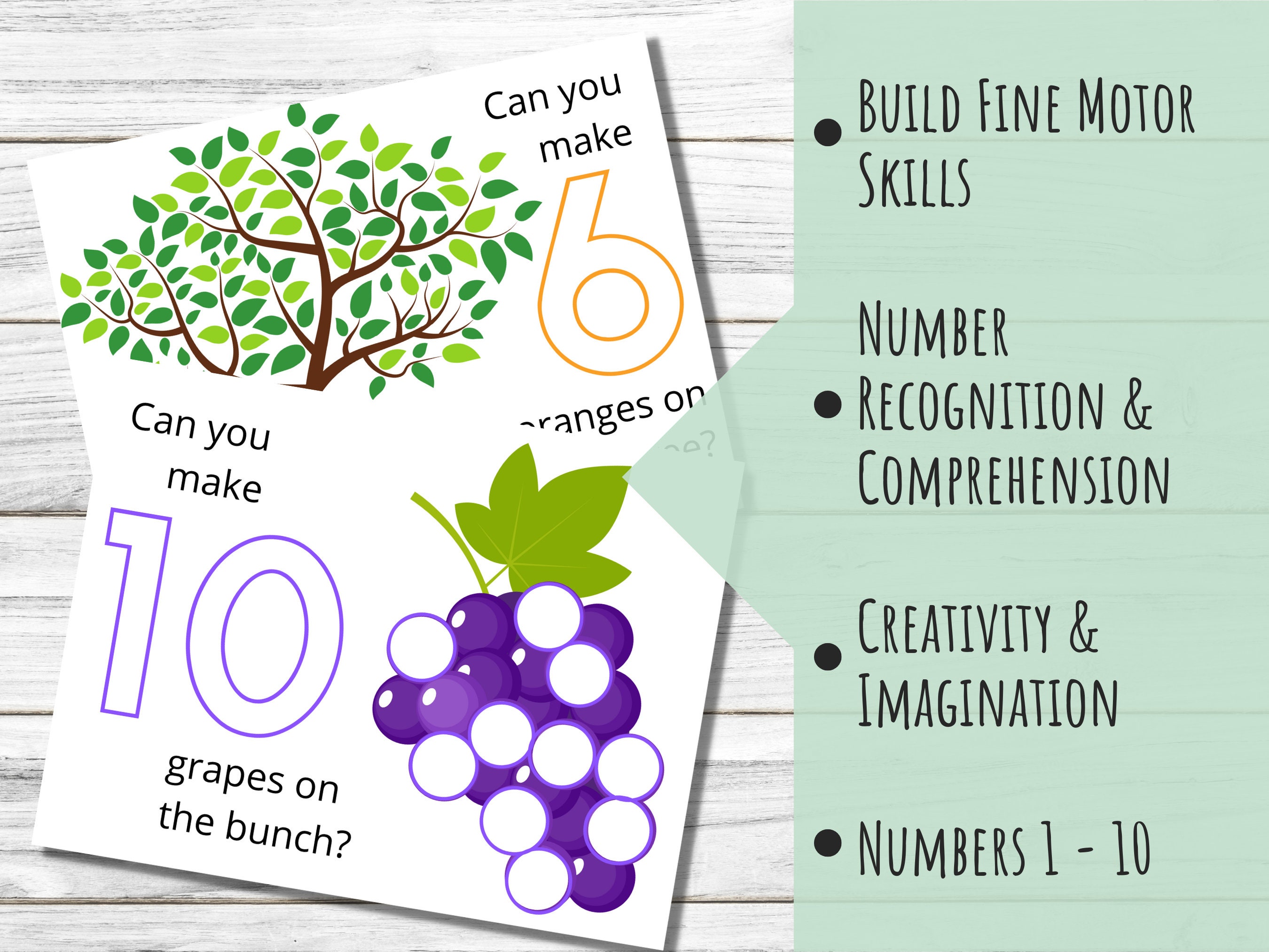 Number Playdoh Mats Homeschool Printable Classroom Learn - Etsy