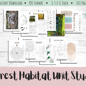 Forest Habitat Unit Study - Animals, Homeschool, Toddler, Quiet Time ...
