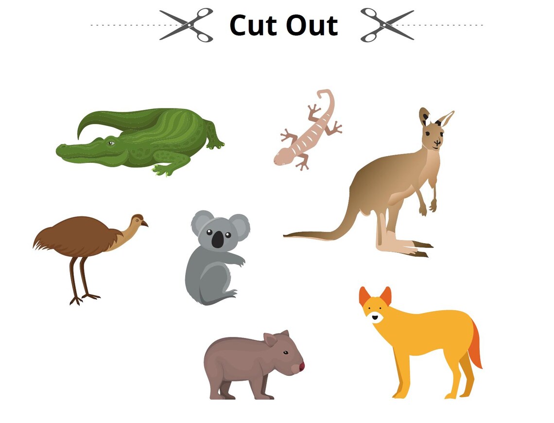 Outback Habitat Busy Book Activity Page Printable | Habitat, Animals ...