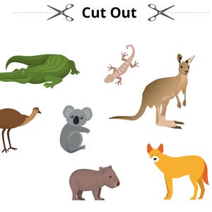 Outback Habitat Busy Book Activity Page Printable | Habitat, Animals ...