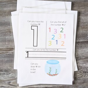 Number Worksheets Tracing Writing Number Recognition - Etsy
