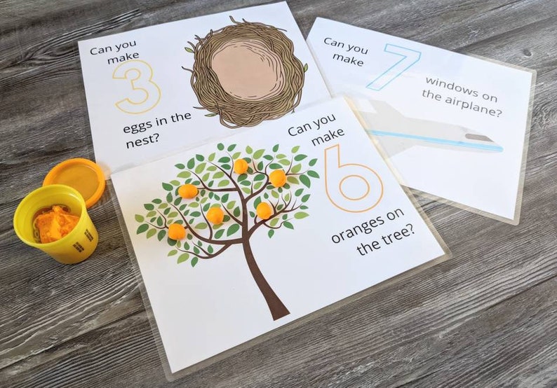 Number Playdoh Mats Homeschool Printable Classroom Learn - Etsy